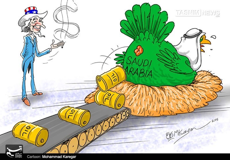 کاریکاتور/ مرغ تخم‌طلای نفتی عمو سام!!! - تسنیم